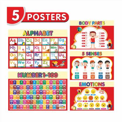 Alphabet ,Body Parts ,Number 1-100 , 5-Senses And Emotions Educational ...