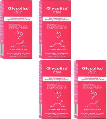 Glycolite Max Skin fairness Facewash 4x60 ml Face Wash - Price in India ...