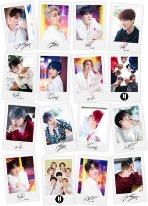 Pack of 16 BTS Lomo Cards with Autograph HD Photocards Photographic ...