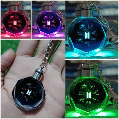 gift zone Bts Keychain For Bts Army , Transparent Crystal , Multicolour ...