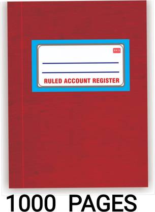 R K SALES R K Ruled Register R K Ruled Register,1000 PAGES, Full Canvas ...