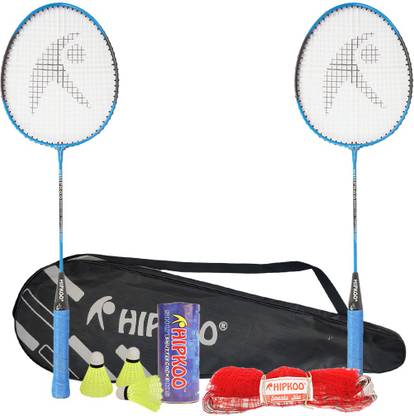 Hipkoo Sports Combo Set (2 Rackets, Net and Pack of 3 Shuttlecock) Bag ...