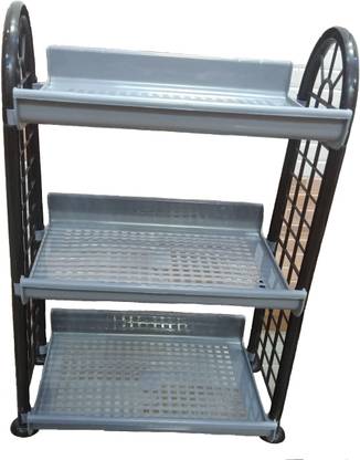 waano Fruits/Vegetables Kitchen Rack Plastic -3 layer-3 tier plastic ...