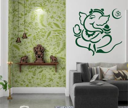 Vaishnav Traders 58 cm Om Ganesh ji with Musak Self Adhesive Sticker ...