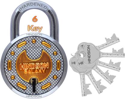 HINDSON Galaxy Brass Round 65mm and key, 8 Lever Padlock home,door,gate ...