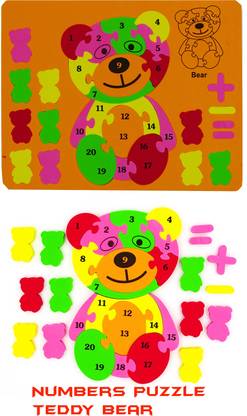 poksi TEDDY BEAR NUMBERS 123 FOAM EVA PUZZLE FOR KIDS - TEDDY BEAR ...