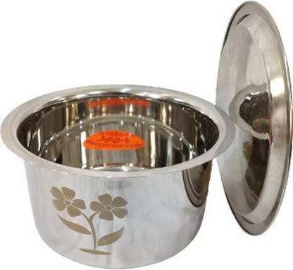 Super HK Stainless Steel Patila/Bhagona/Tapeli Floral Laser Print with ...