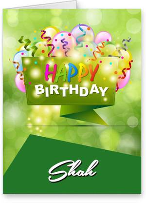 Midas Craft Happy Birthday Shah Best Wishes Quotes 25 Greeting Card ...