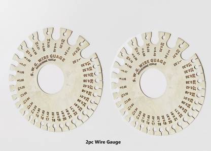DUMDAAR 2pc Round Stainless Steel Wire Gauge Diameter Gage Metal Inch ...
