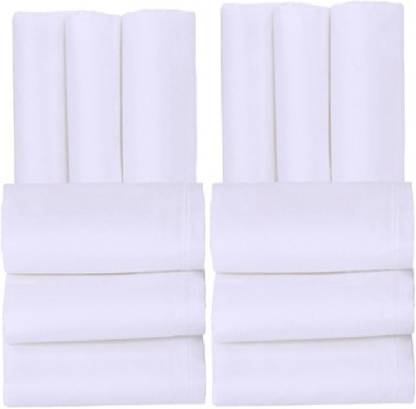 NIFTER Pure White Essential Combed Cotton Handkerchief for Mens ["White ...