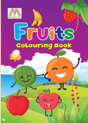 Fruits Coloring Book For Kids | Activity Book For UKG 3-5 AGE Childrens ...