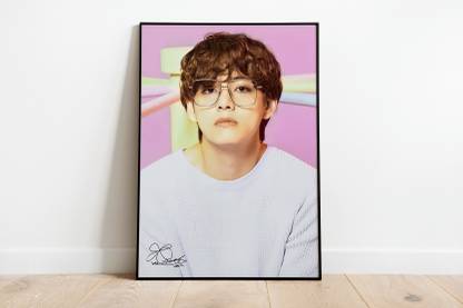 BTS V (Kim Tae-hyung) Premium Poster With Autograph ( 12x18 inches ...