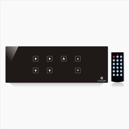 carolight technologies Remote Touch Switch Board (8 Module) for 4 Lights and 1Fan Smart Switch ...