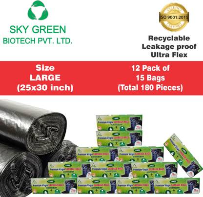Sky Green Biodegradable Dustbin / Garbage / Waste Bag for Home (Pack of ...