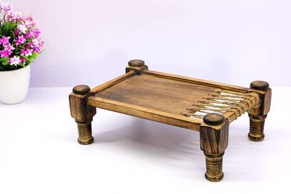 TFS Natural Mango Wood Serving Tray Desi Khat for Kichen/Office (10 ...