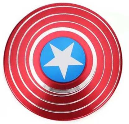 Bal samrat Captain America Shield Metal Fidget Spinner Red and Blue A ...