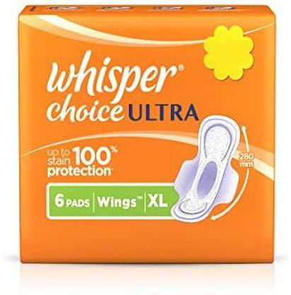 Whisper CHOICE Ultra XL - 6 Counts PADS Sanitary Pad | Buy Women ...