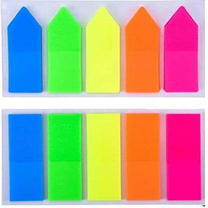 YBN 125 Pieces Plastic Tabs Sticky Notes Writable Labels Page Bookmarks ...