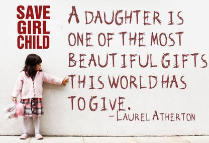 Poster Save Girl Child Poster Series 26 Wall Poster sl2018 (13x19 ...