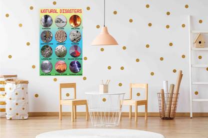 Natural Disasters Sticker Poster|Educational Sticker Poster For Kids ...