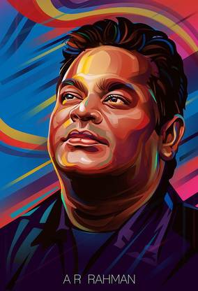 Poster A R Rahman Photo Art (Large Poster, 300GSM Matt, 36x24 Inches ...