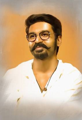 Poster Danush Actor Digital Art new(Wall Poster, 300GSM Matt, 13x19 ...