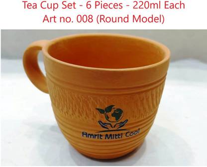Amrit Mitti Cool Pack of 6 Earthenware, Terracotta, Pottery Art No. 008 ...