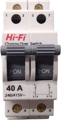 HI-FI Change Over Switch 40A Double pole 925 101 MCB Price in India - Buy HI-FI Change Over ...
