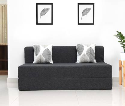 Uberlyfe 5 x 6 Ft Premium Jute -Sofa Cum Bed with 2 Cushions(Threadbare ...