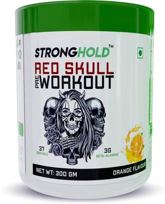 Stronghold Red Skull Pre-Workout Orange Flavor 300gm Lean Muscles ...