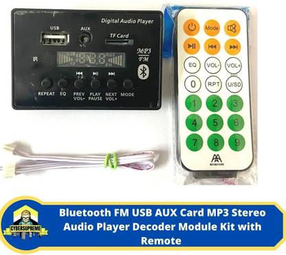CyberSupreme MP3 Bluetooth FM USB AUX Card MP3 Stereo Audio Player ...