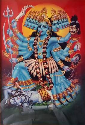 Poster Maa Kali Ji sl473 (Plastic Large Wall Poster, 36x24 Inches ...