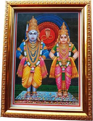Myframee Glass Shree-Vitthal-Rukmini/God-Vitthal-Rukmini 5* 7 inch ...