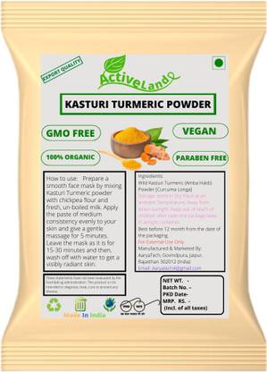 Activeland Natural Wild Turmeric Powder (Kasturi Manjal / Amba Haldi ...