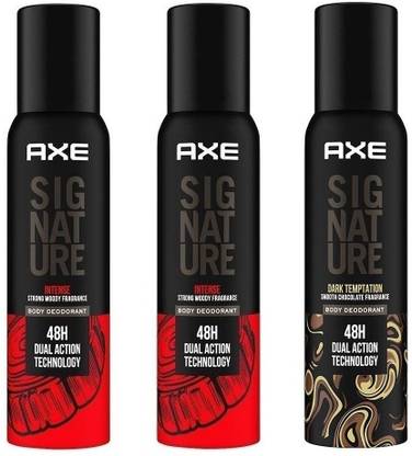 AXE SIGNATURE 2 INTENSE & 1 DARK TEMPTATION PERFUME BODY SPRAY EACH ...