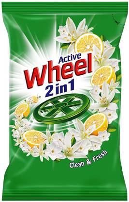 Wheel DETERGENT POWDER LEMON AND JASMIN PACK OF 1 Detergent Powder 1 kg ...