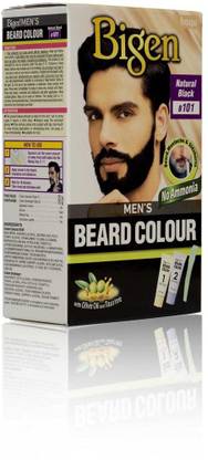 Bigen Men's Beard Color B 101 ( Natural Black ) , Natural black B101 ...