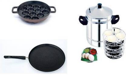 FUtensils Idli Maker 6 plate (24 Idlies), Non Stick Dosa Tawa And ...