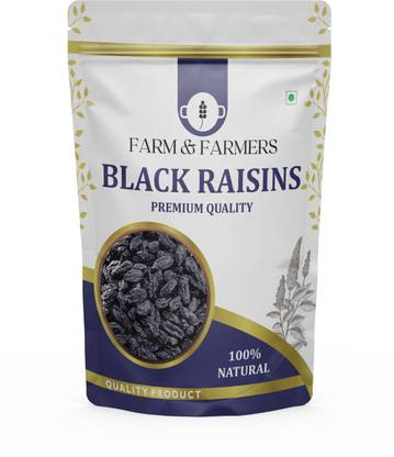 Farm & Farmers Premium Black Raisin | Kali Kishmish seedless - Dry ...