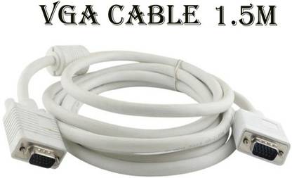 BUFONA VGA Cable 1.5 m High Speed TV-out Cable CPU To Monitor VGA Cable ...