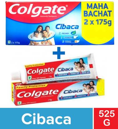 Colgate Cibaca Anti-Cavity (Pack of 1+1) 525g Toothpaste - Buy Baby ...