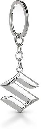 FOXR Maruti Suzuki Key Ring Shining Silver Key Chain for Car Maruti Key ...