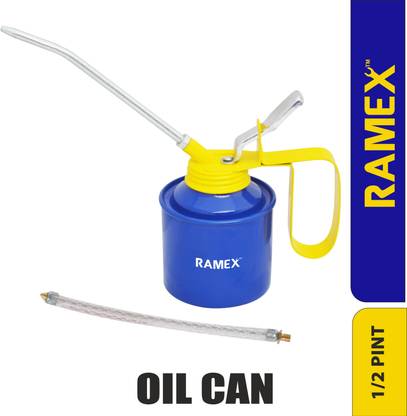 RAMEX Oil Can Pump for Vehicles , 1/2 Pint Capacity Metal Manual ...