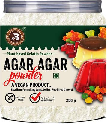 Brew Lab Agar Agar Powder| Plant-Based | No Gelatin| For Desserts, Cake ...