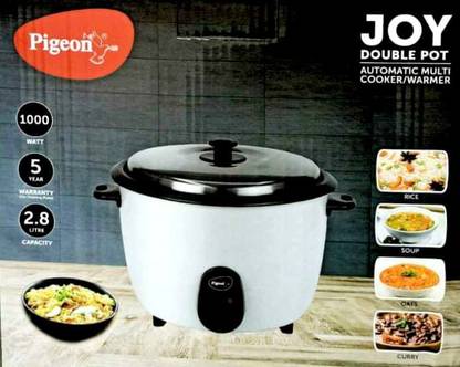 Pigeon Joy 2.8L Double Pot Electric Rice Cooker Price in India - Buy ...
