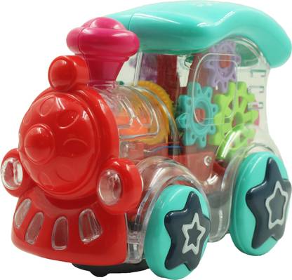 Humaira Transparent Gear Train Toy Battery Operated Bump and Go ...