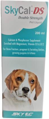 skyec Skycal -DS Double Strength - Calcium & Vitamin Syrup for Dogs and ...