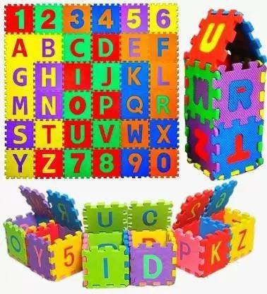 BestDeal247 Alphabet & Number Puzzle Mat kids Learning, Fun Activity ...