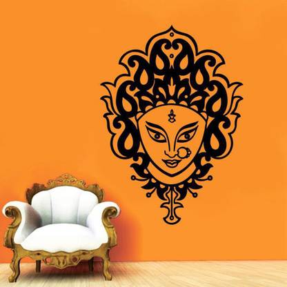 Delight Art 56 cm Durga Maa Wall Sticker Size - ( 40*56 ) cm Self ...