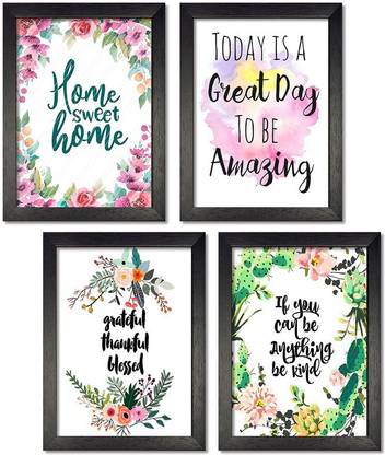 Framed Motivational Quotes Wall Poster, Inspirational Art Frames for ...